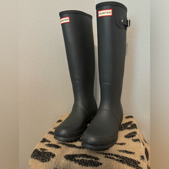 Hunter | Shoes | Hunter Boots Matte Grey Traditional Rain Boot | Poshmark